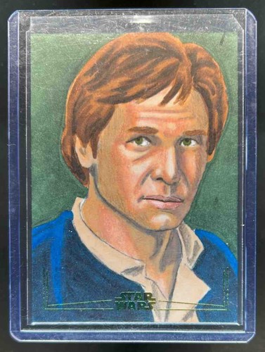 Topps Star Wars Ep 6 Han Solo Gold Foil Sketch Artist Jason Christman ...