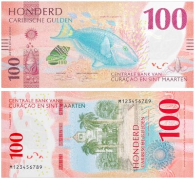 Curacao 100 Caribbean Guilder - 2025 QTY 1 note USA SELLER NEW NOTE COA ...