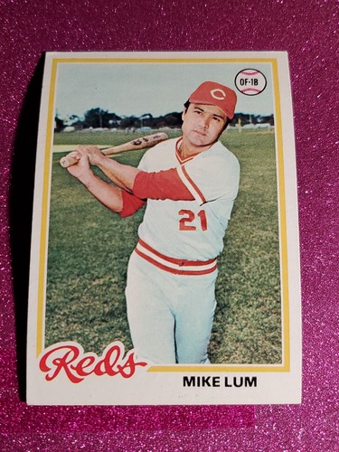1978 Topps Mike Lum Cincinnati Reds #326 Braves | eBay