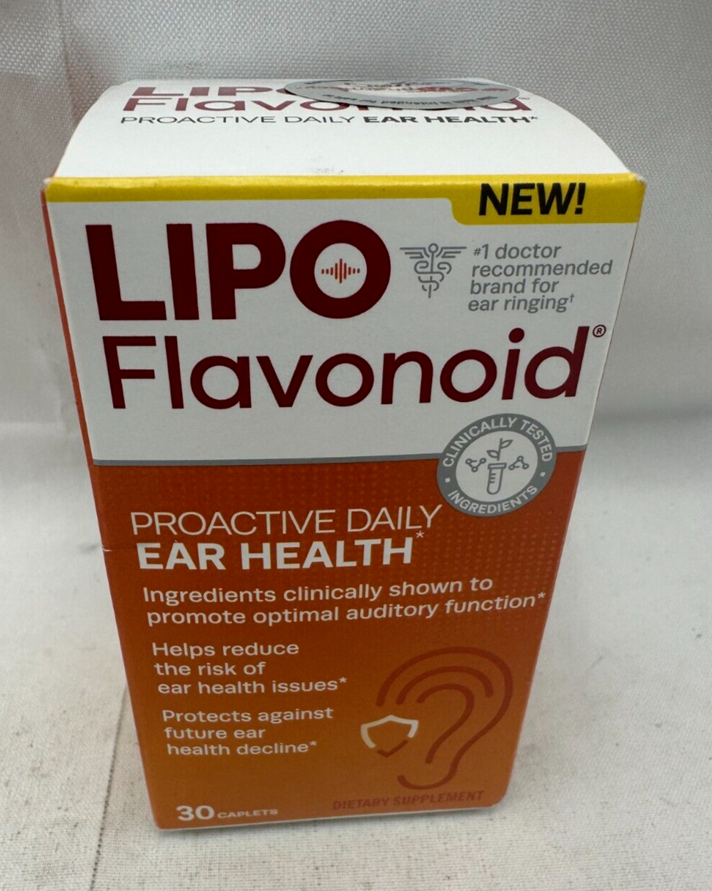 Lipo Flavonoid Proactive Daily Ear Health Dietary Supplement, 30 Ct Exp ...