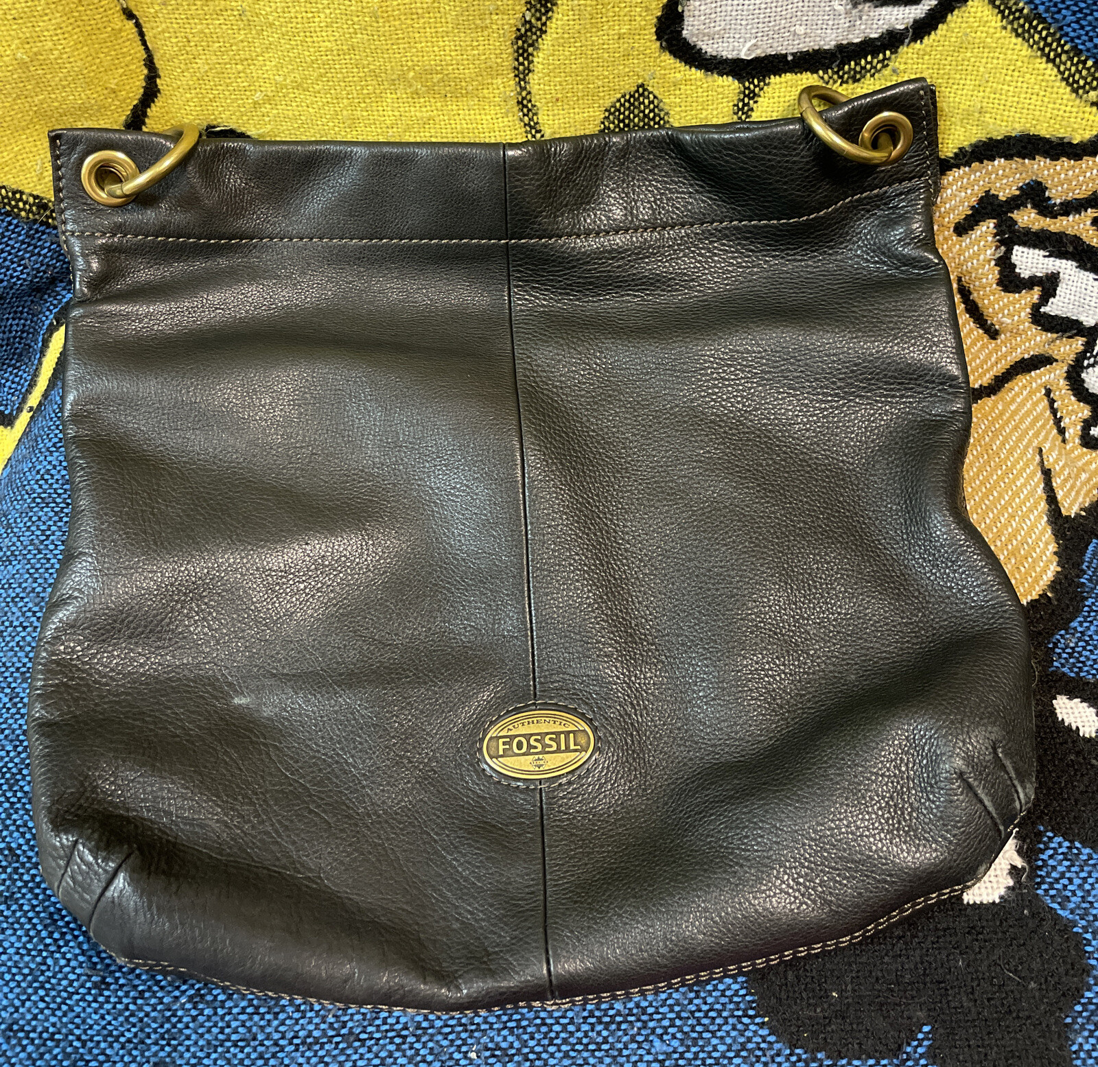 FOSSIL Explorer Black Leather Shoulder Crossbody Purs… - Gem