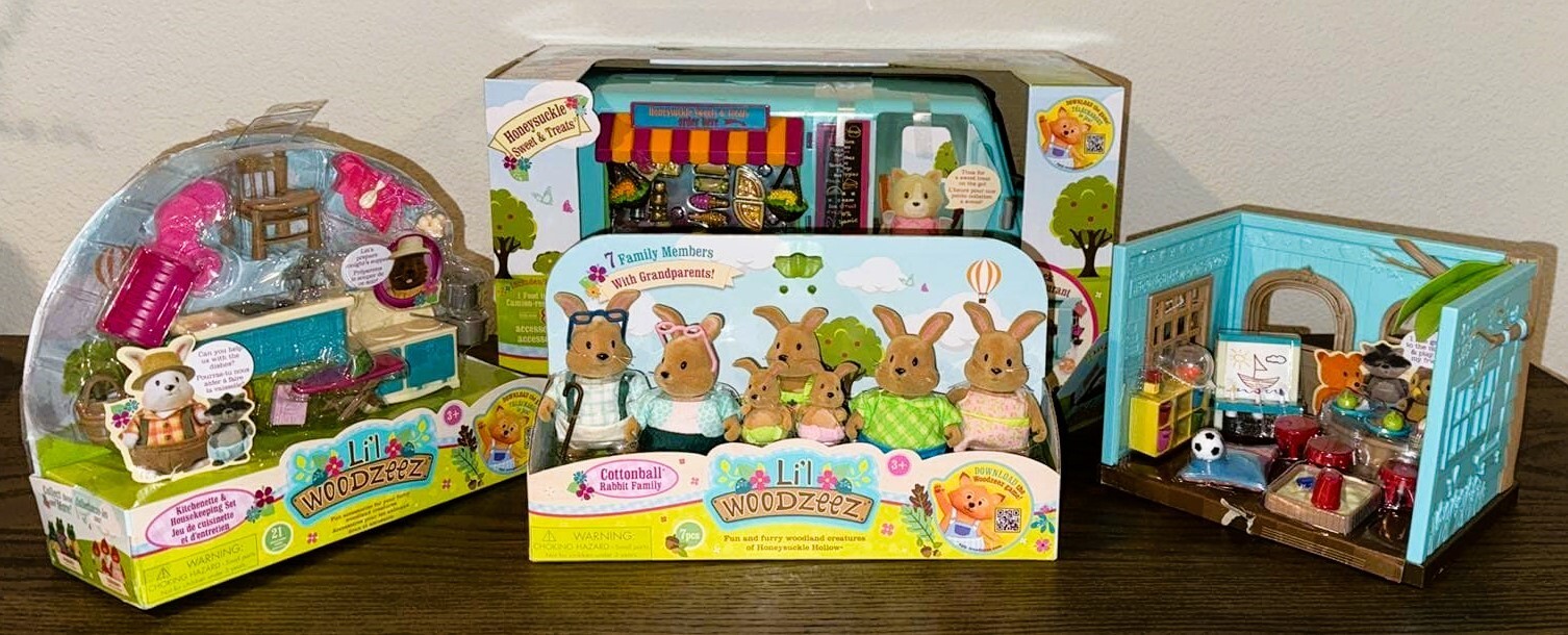 NEW Woodzeez Food Truck Nursery Kitchenette Cotton Ball Rabbit Family ...