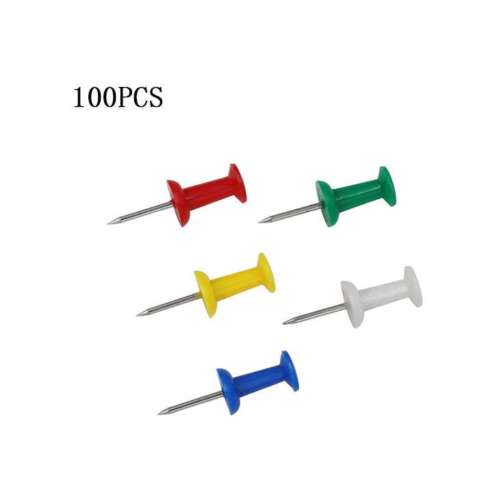 100pcs Thumb Tack Push Pin For Drawing Map Notice Office