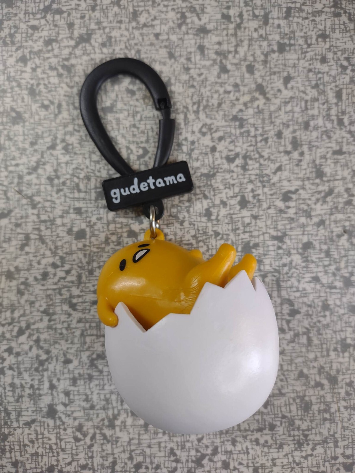 Sanrio Gudetama Sitting in Egg Shell Keychain Key Ring Ornament ...