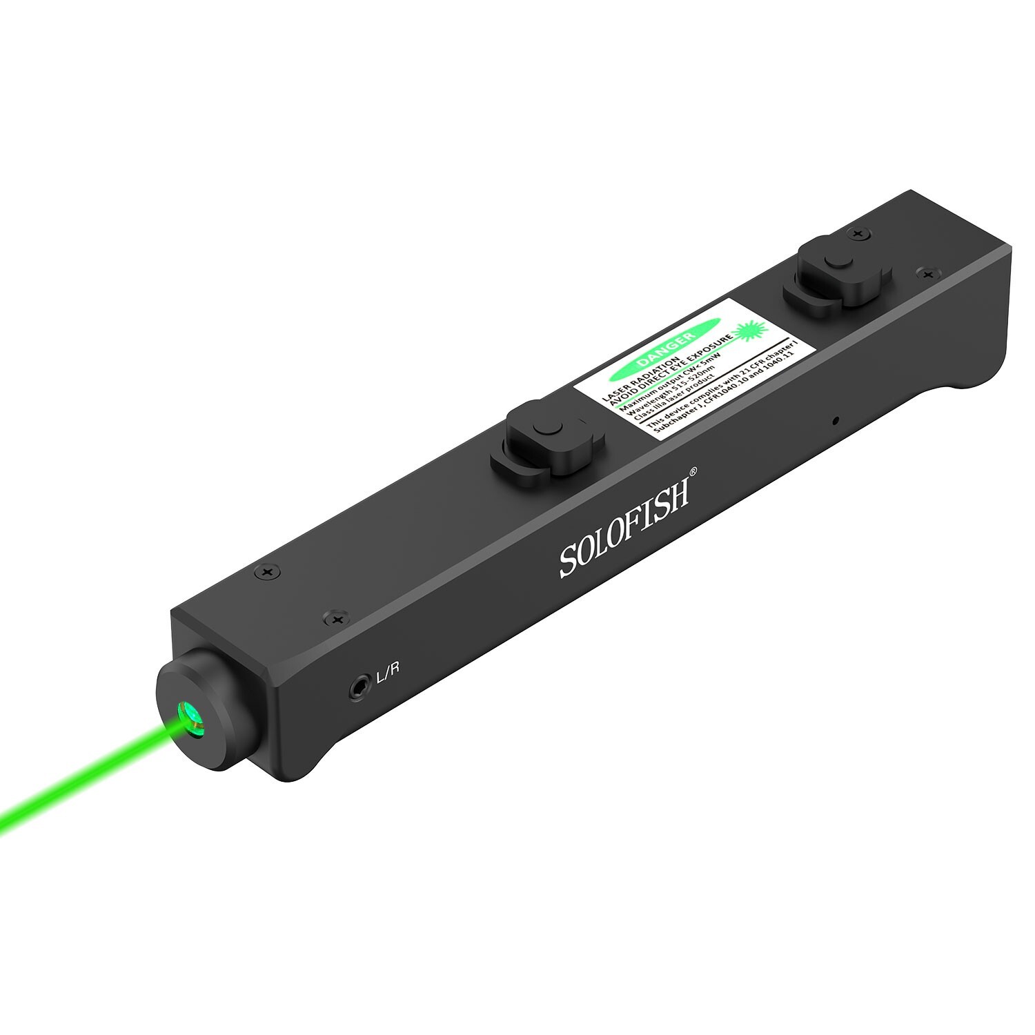 SOLOFISH Low Profile Green Laser Sight M-Lok Rail Magnetic Rechargeable ...