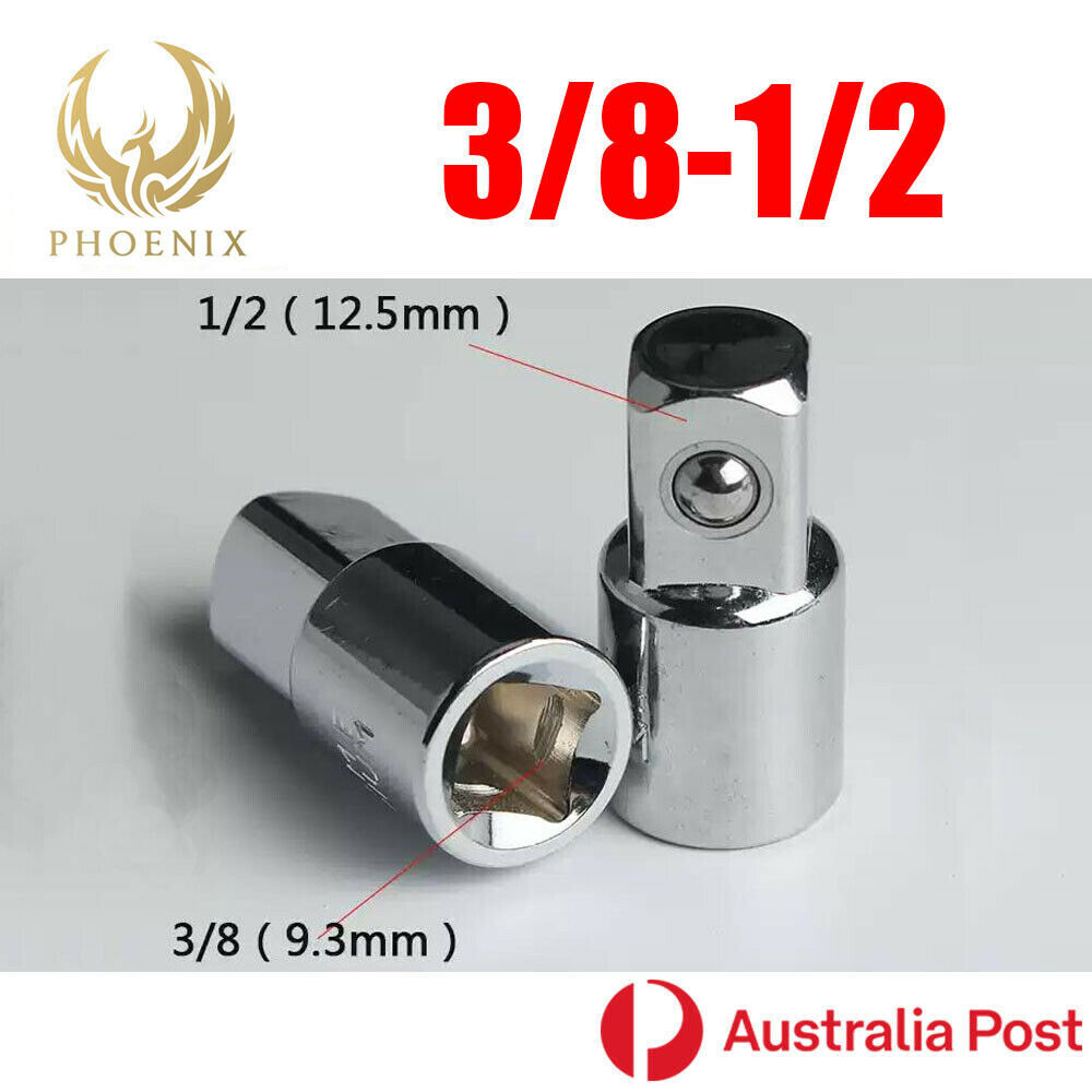 3/8 to 1/2 inch Socket Adapter Adaptor Converter Reducer Chrome ...