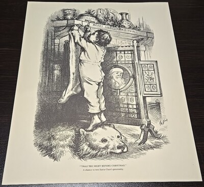 Christmas Drawings Of Thomas Nast 1970 Print Santa Claus 11 x 14 | eBay