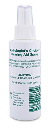 Audiologist's Choice Hearing Aid Cleaner 4 oz Spray - Cleans Your ...