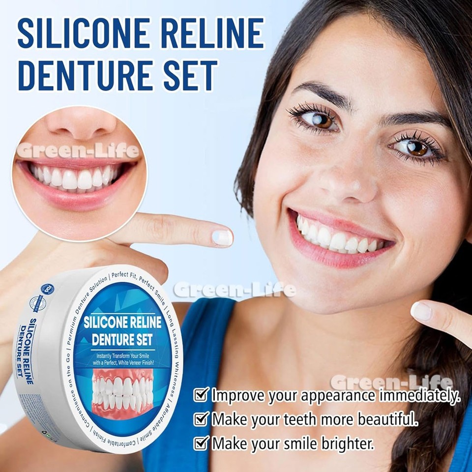 Silicone Reline Kit Denture Set Soft Silicone Denture False Teeth for ...