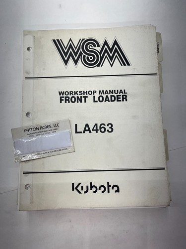 Work Shop Manual for Kubota Front Loader Model LA463 | eBay
