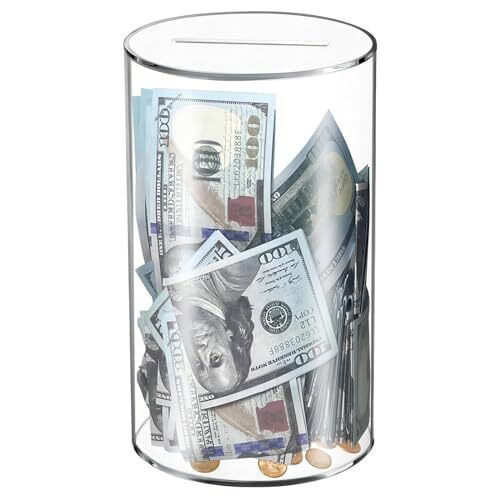 Clear Acrylic Piggy Bank Break to Open for Adults Boys Girls Birthday ...