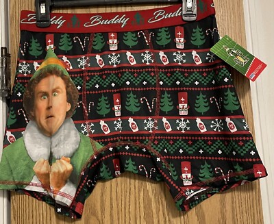 Elf Buddy Son Of A Nutcracker Mens Christmas Boxer Briefs Size L | eBay