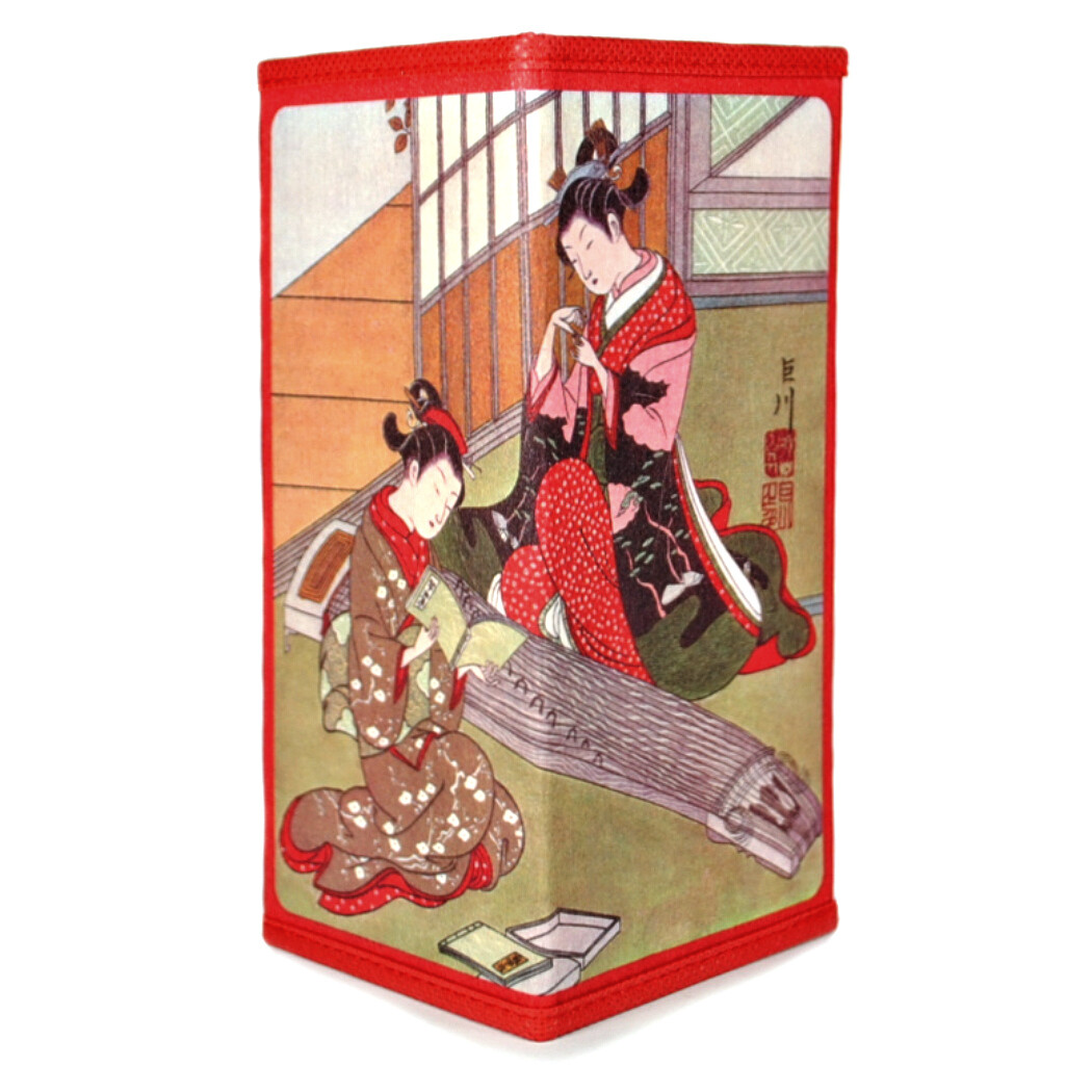 JAPANESE GEISHA WALLET Paper Bi-Fold Checkbook Cover Ukiyo-e Asian ...