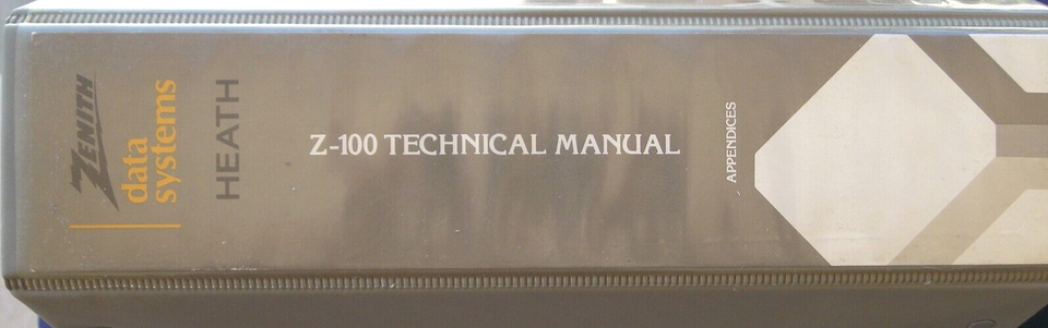 Zenith Data Hardware Documentation Z - 100 Technical Manual Appendices Vintage | eBay