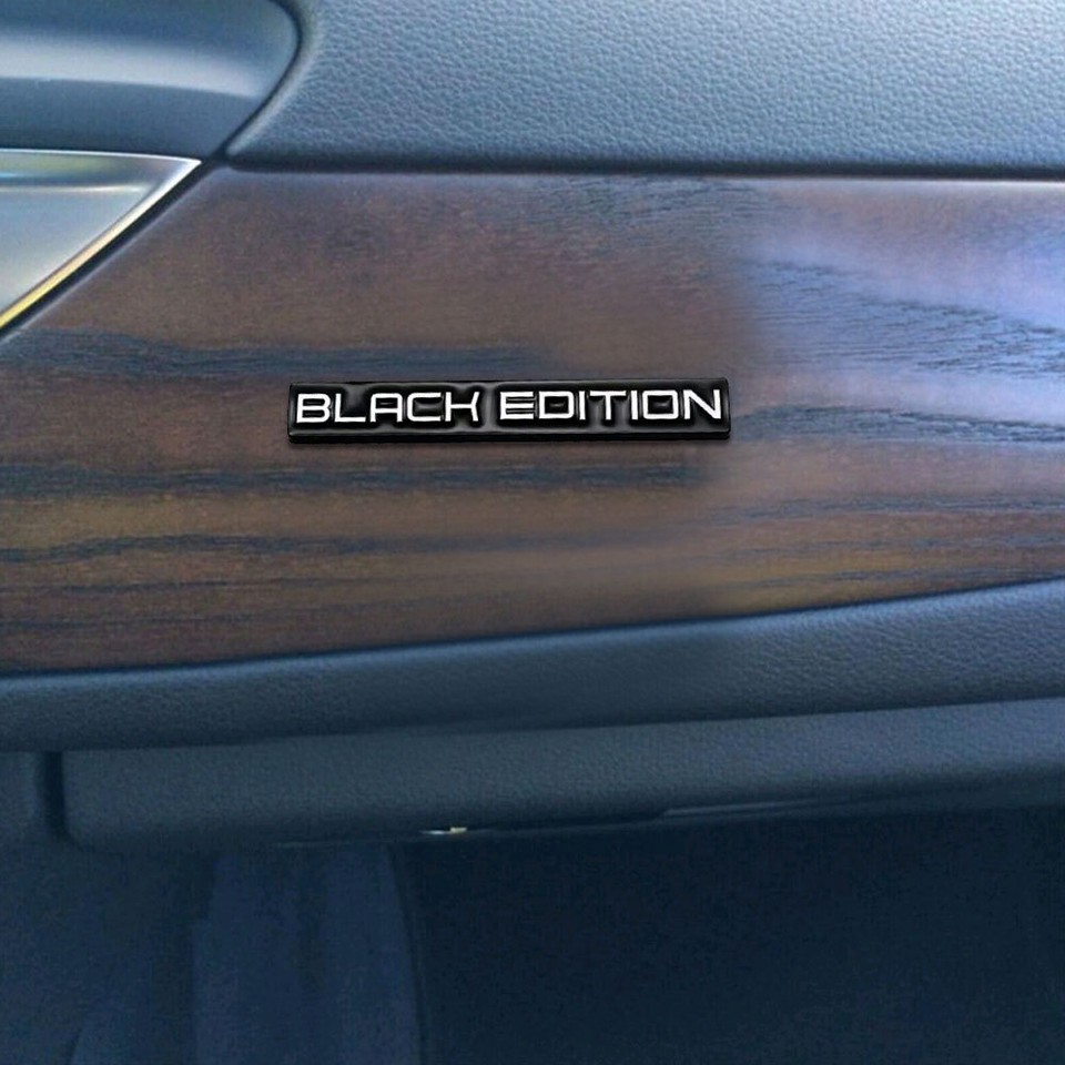 1pc 3D Black Edition Metal Emblem Rear Trunk Badge Fender Sticker Car ...