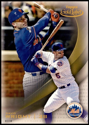 David Wright 2016 Topps Gold Label 5x7 Class 2 Gold #27 /10 Mets | eBay