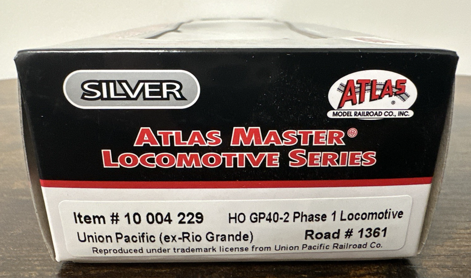 Atlas Silver Series HO 10004229 GP40-2 PH 1 D&RGW patched UP #1361 DCC ...