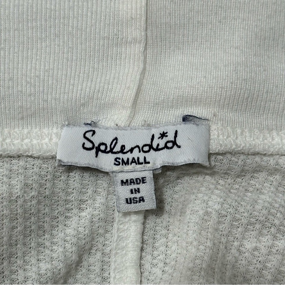 Splendid Vintage Women’s Size S White Thermal Waffle Knit Open Cardigan ...