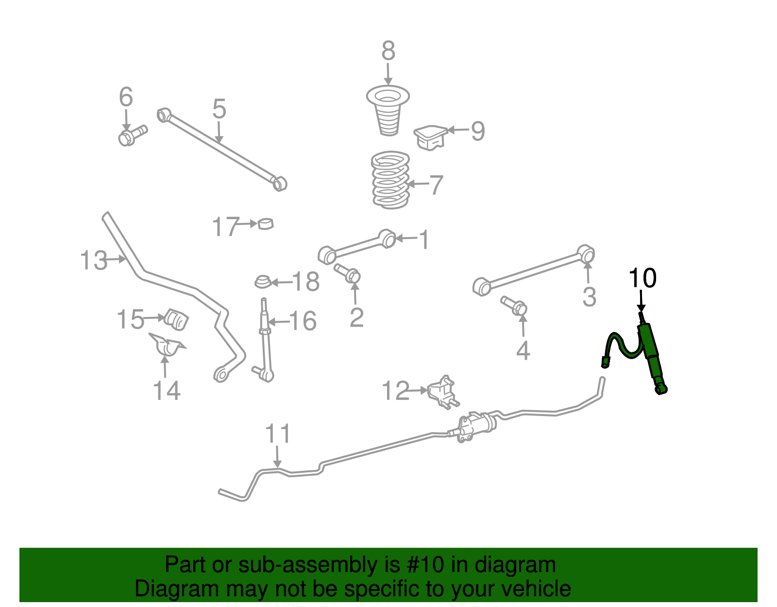 Genuine OEM Rear Left Shock Absorber for Toyota 4854039855 for sale ...