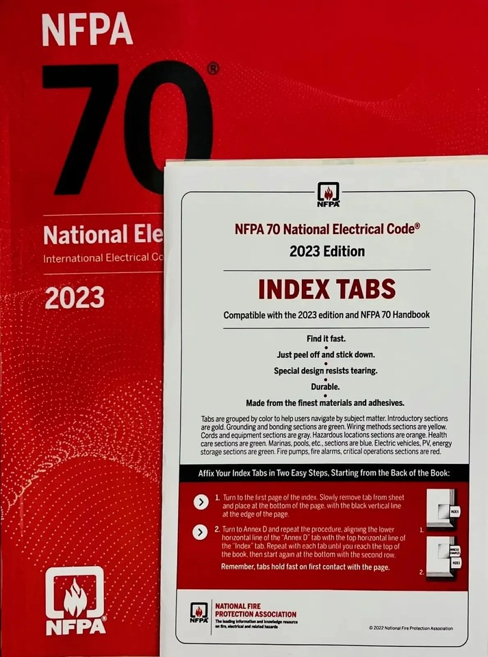 NFPA 70 National Electric Code with Tabs 2023 Edition paperback USA ...