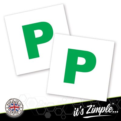 2 x New Driver P Plate Stickers Safety Car Learner Just Passed Vinyl ...