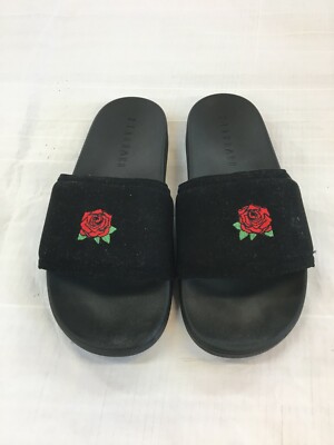 Standard Rose Slides - comfortable and stylish - Women's 6 - black felt ...