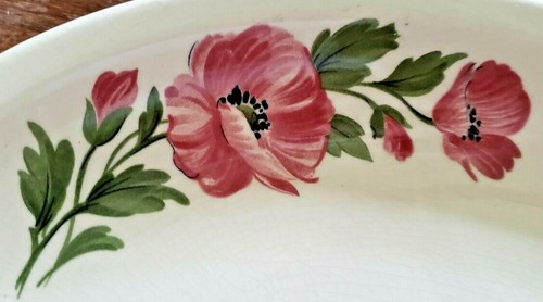 VTG SHENANDOAH WARE PADEN CITY POTTERY "PINK POPPY" SERVING PLATTER 13 ...