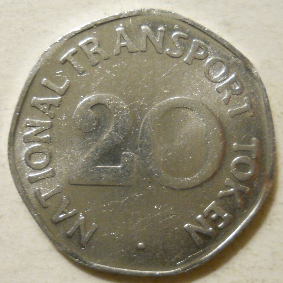 20p National Transport Token (Great Britain) - CVD6 Bus | eBay