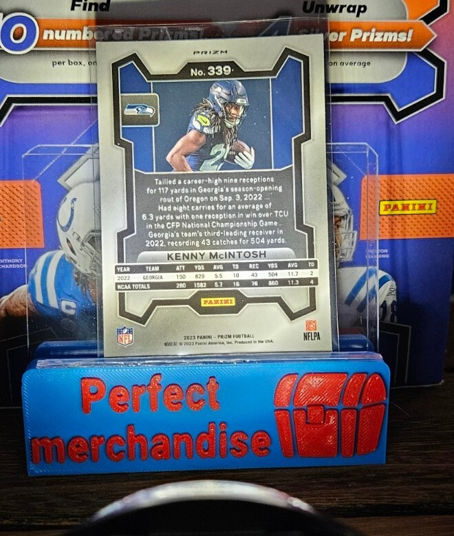 2023 Panini Prizm Kenny McIntosh RC #339 Silver Variation Rookie ...