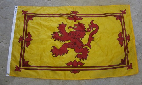 LARGE FLAG BANNER SCOTLAND RAMPANT YELLOW FLAG RED LION 34X58 grommets ...