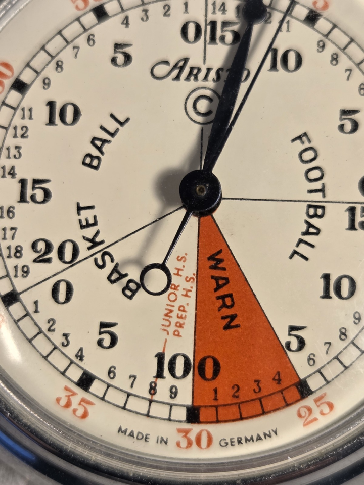 Vintage Aristo Football Basketball Sports Wind Up Stopwatch/Timer ...