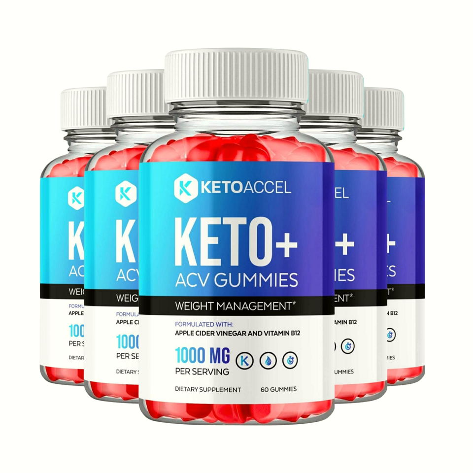 5-Pack Keto Accel Gummies - KetoAccel ACV Keto Gummies Weight Loss ...
