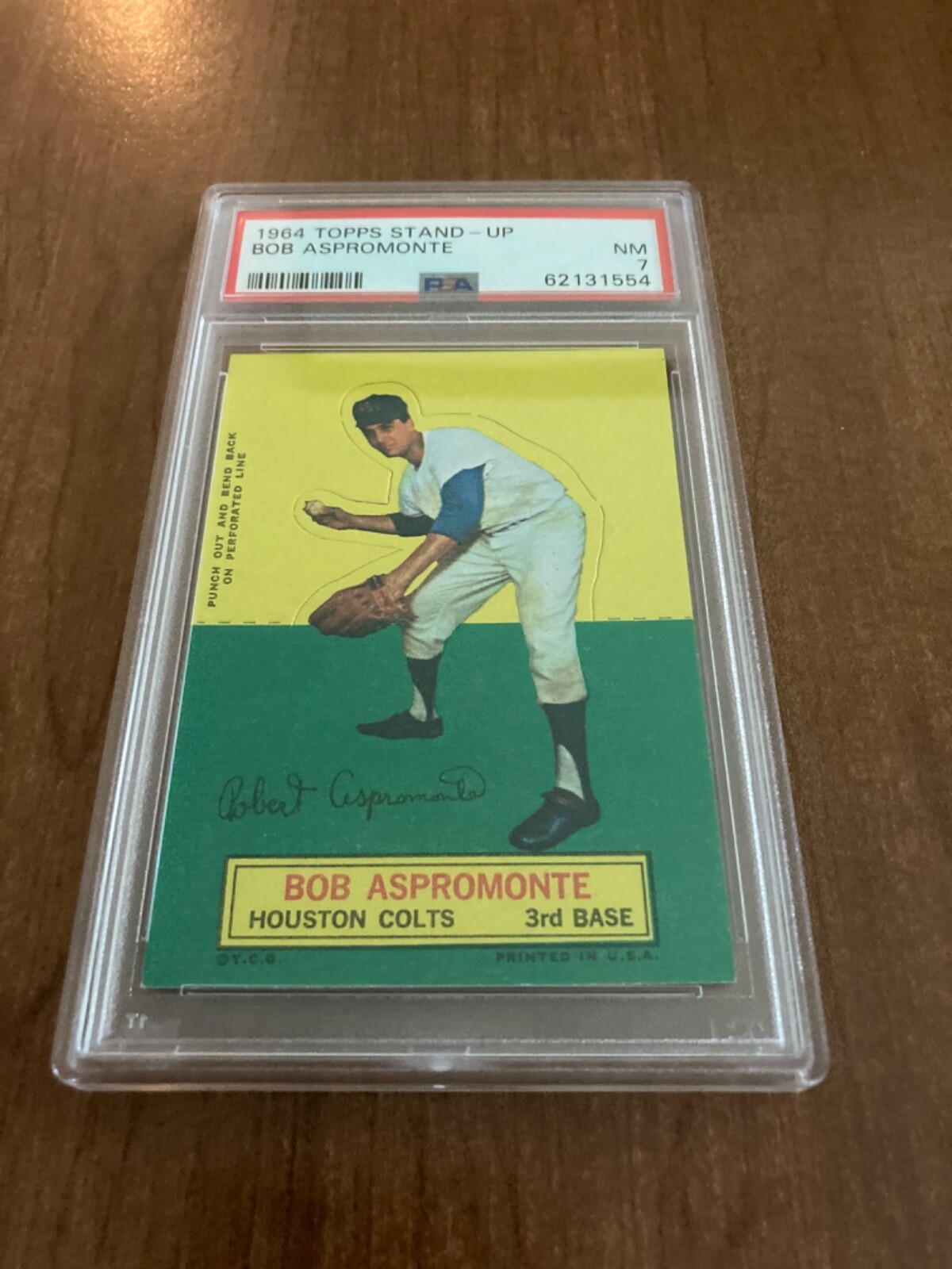 New graded PSA 7 1964 topps stand-up Bob Aspromonte Houston colts | eBay