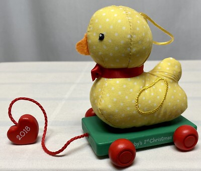 Hallmark Keepsake Ornament 2018 Baby's First Christmas Duck Toy Fabric ...