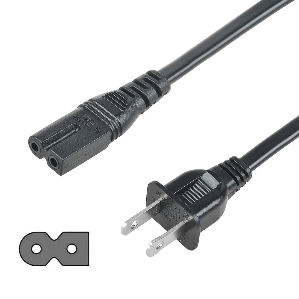 6ft AC Polarized Power Cord Cable for Vizio TV D32H-C1 D39H-D0 D43-C1 ...