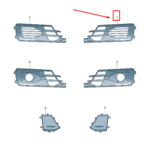 AUDI A6 Avant C7 Front Left Air Guide Grille 4G0807647T94 NEW GENUINE ...