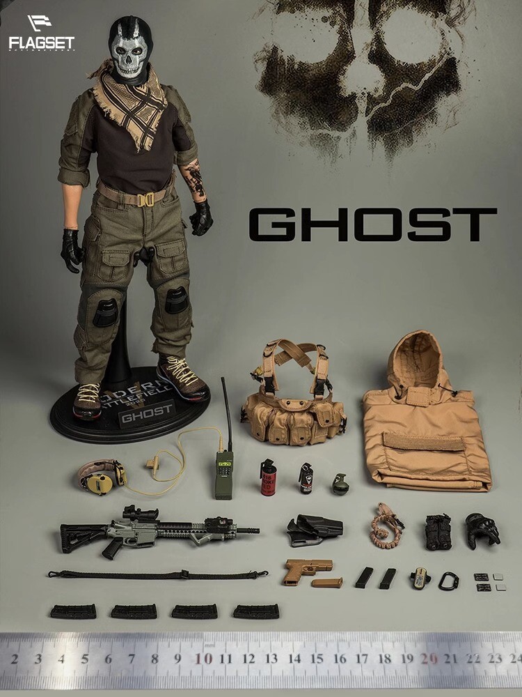 Flagset 1/6 Modern Battlefield End War Ghost Action Figure Flagset 1/6 Modern Battlefield End War Ghost Action Figure