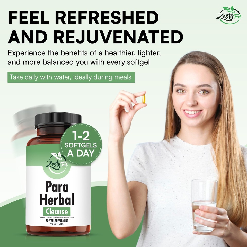 zestyfit para Purge Softgels - Natural Herbal Supplement with Organic ...