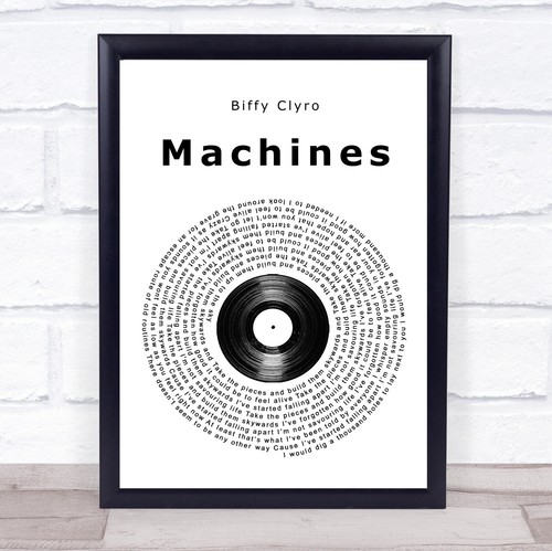 Machines Vinyl Record Song Lyric Quote Print | eBay