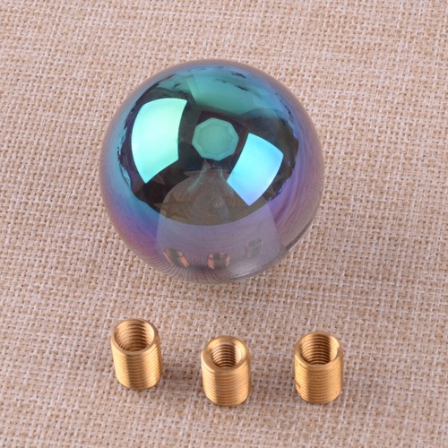 1Pcs Manual Auto Car Gear Stick Shift Knob Shifter Glass Crystal Round ...