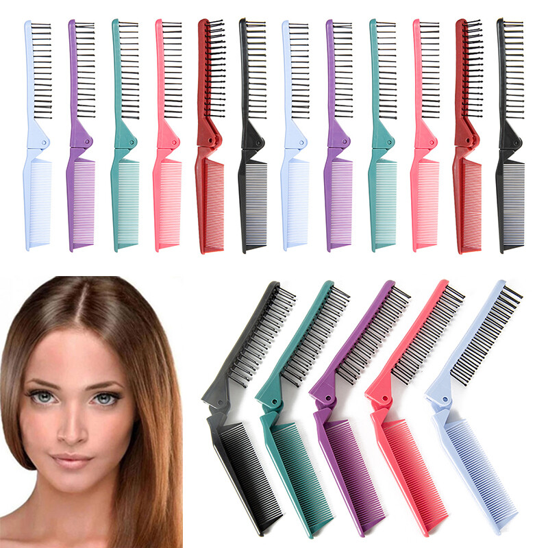 Portable Folding Pocket Hair Brush Anti-static Hair Comb Travel Pocket ...