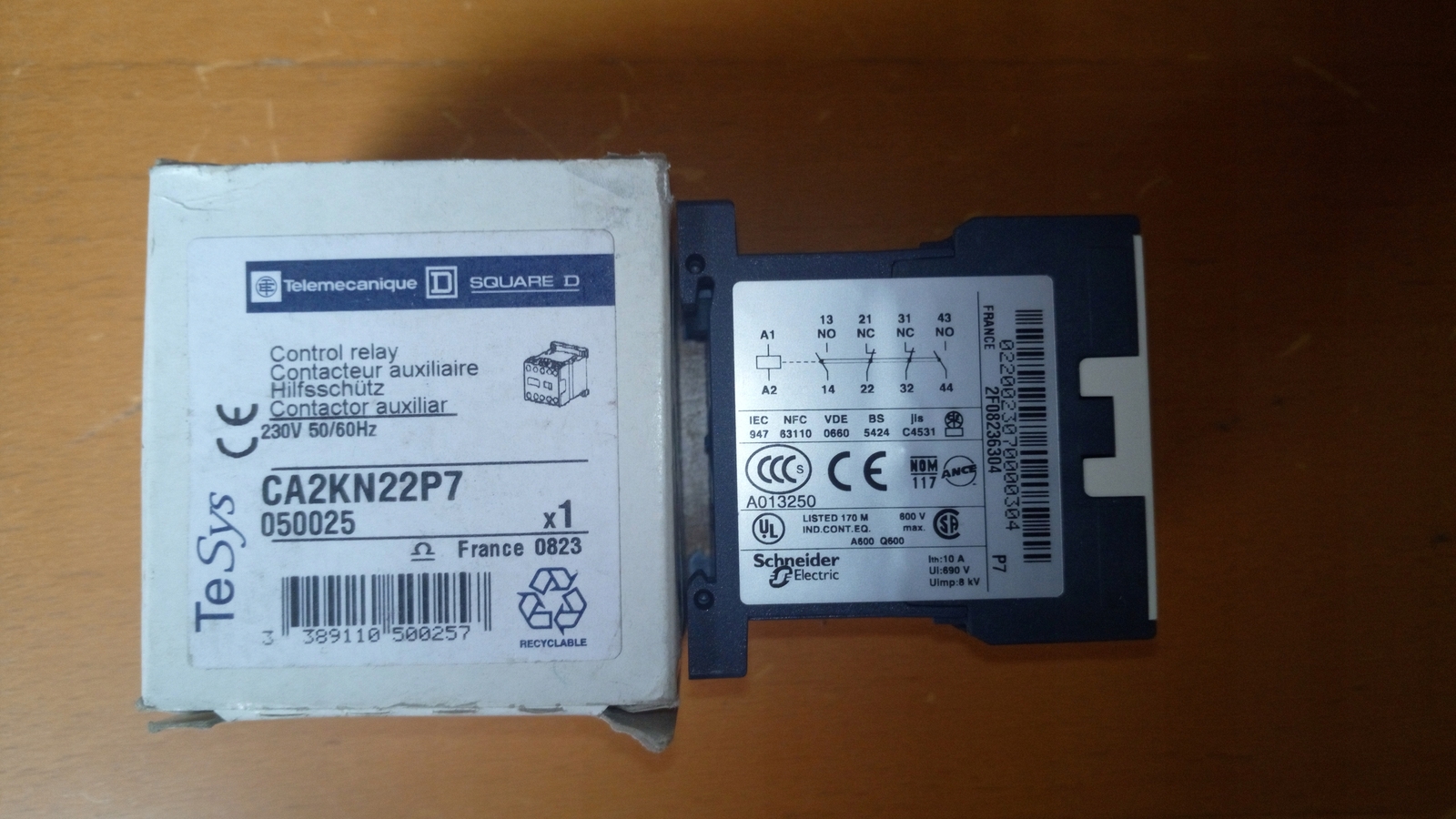 Auxiliary contactor 10A 2NO 2NC 230V AC CA2KN22P7 / # 5 2H1 2905 | eBay