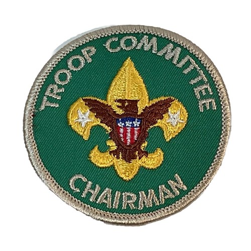 BSA Troop Committee Chairman Green Position Patch Boy Scouts Of America ...