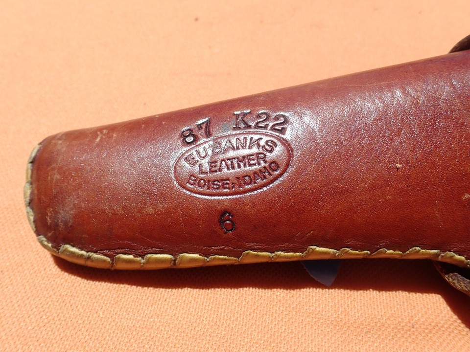 Eubanks Banks # 87-K22-6 Holster Tooled Leather Vintage Pistol R ...