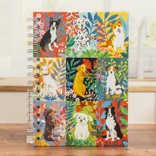 Dogs, Puppies Journal Diary 200 Lined Pages Hardcover Spiral Free ...