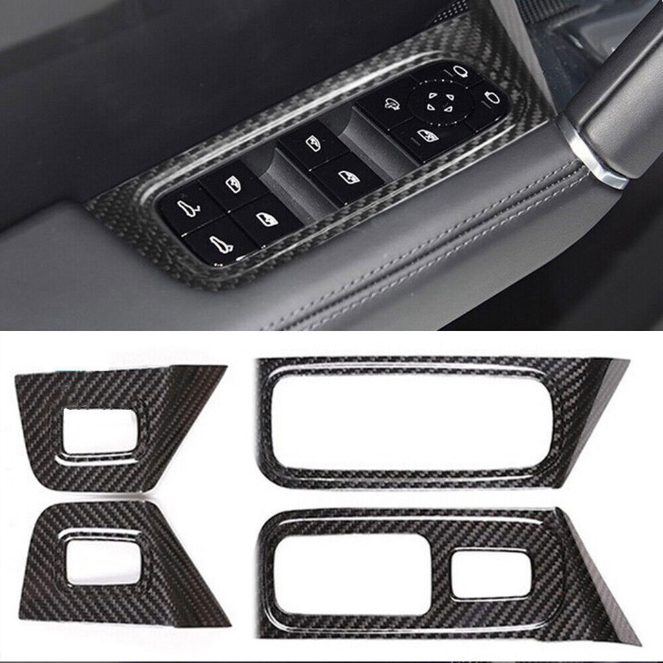 Real Carbon Fiber Window Lift Buton Cover Fit for Porsche Cayenne 2018 ...
