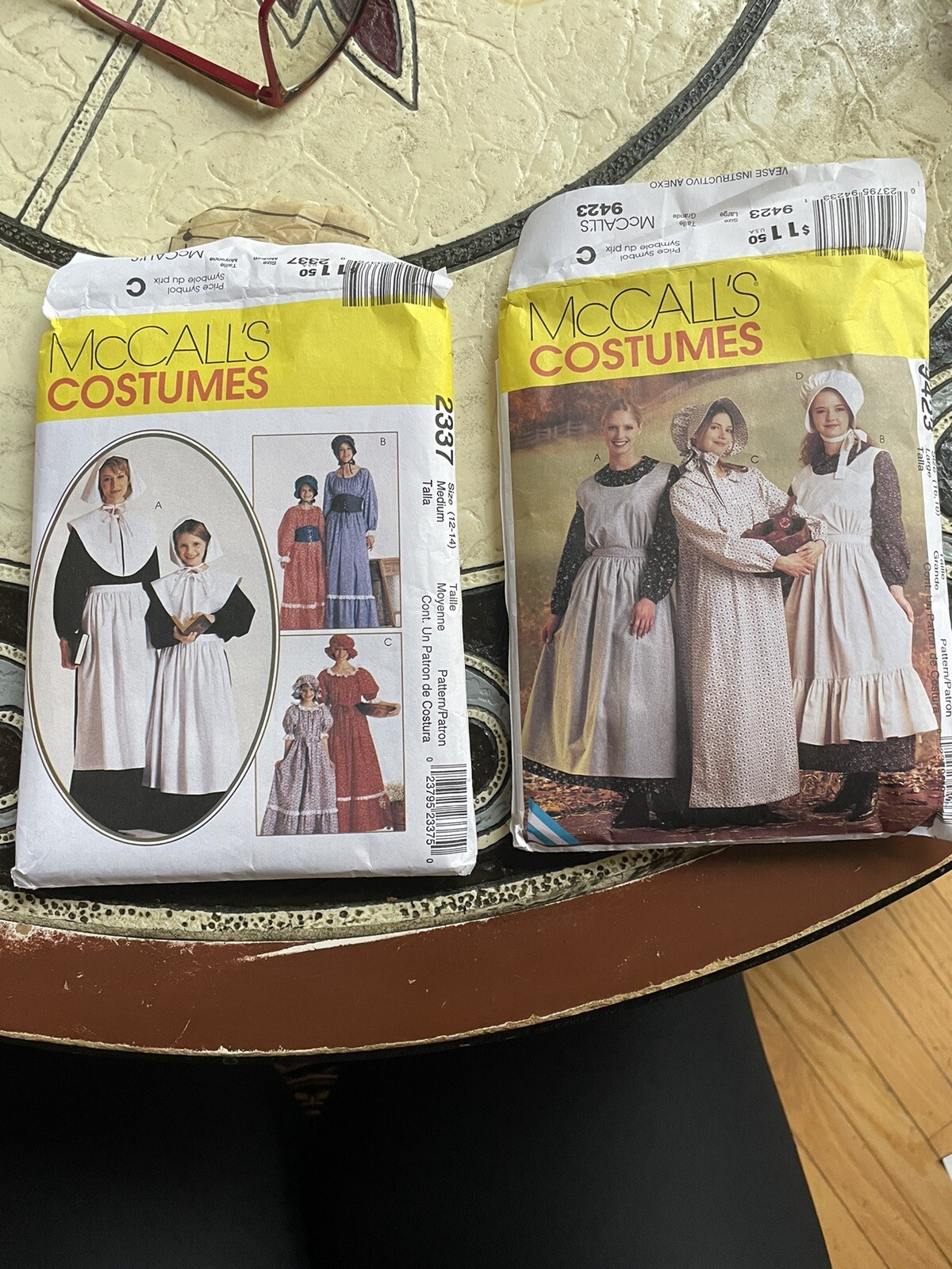 Costume Patterns McCall's 2337 M 12-14 9423 L 16,18 Prairie Colonial ...