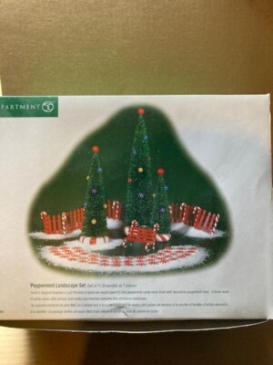 DEPT 56 HALLOWEEN Village PEPPERMINT LANDSCAPE SET NIB | eBay