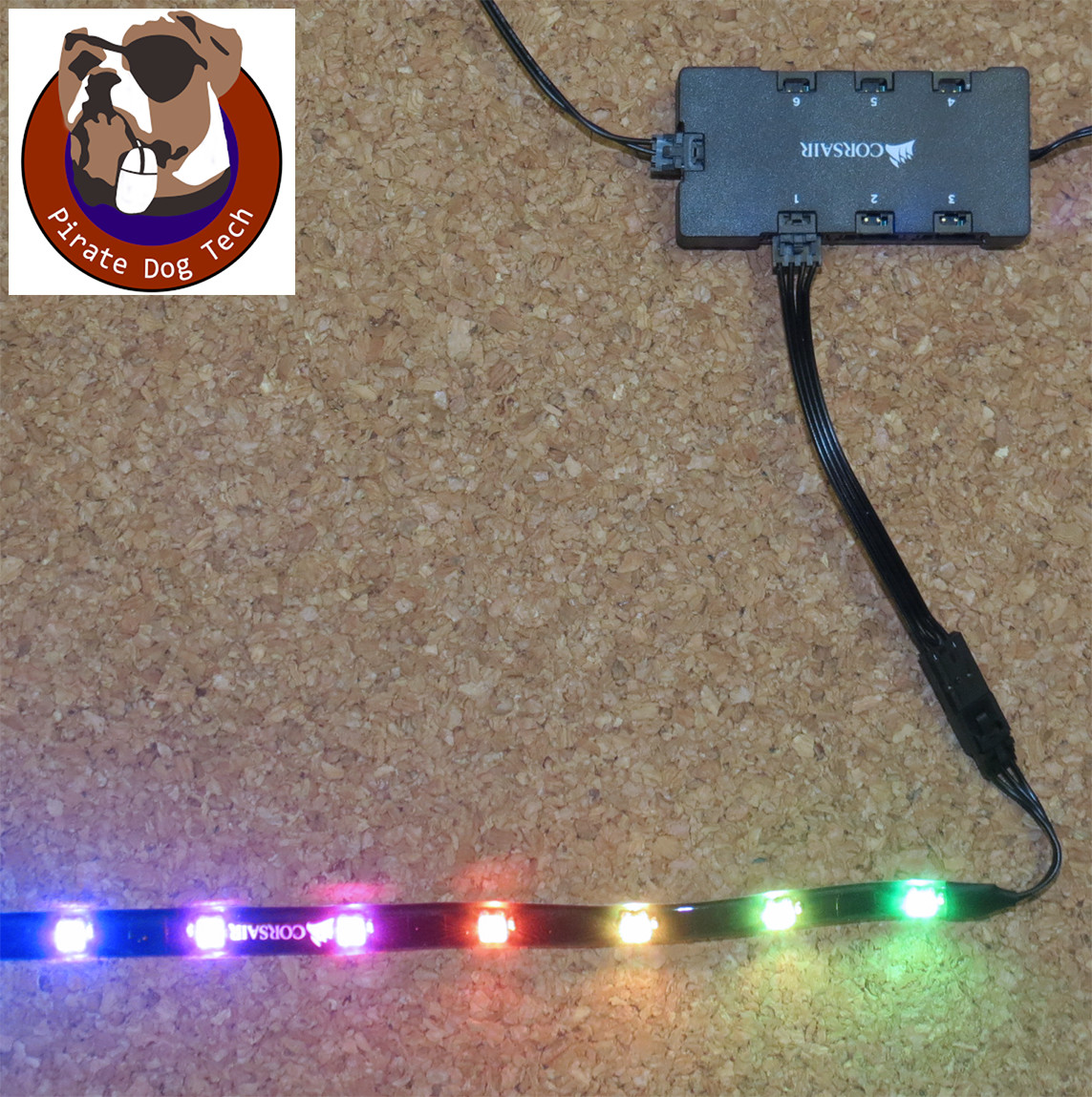 Corsair RGB Fan Hub to Strip/Lighting Channel Adapter