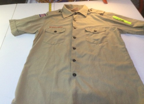 Vintage Boy Scouts America Shirt Adult Medium Tan Button Up BSA Official Uniform | eBay